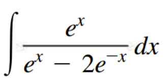 Solved ∫﻿﻿exex-2e-xdx | Chegg.com