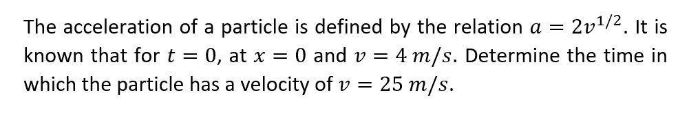 Solved The acceleration of a particle is defined by the | Chegg.com