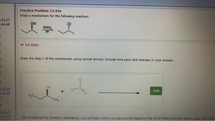 Solved Practice Problem 12.43a Draw a mechanism for the | Chegg.com