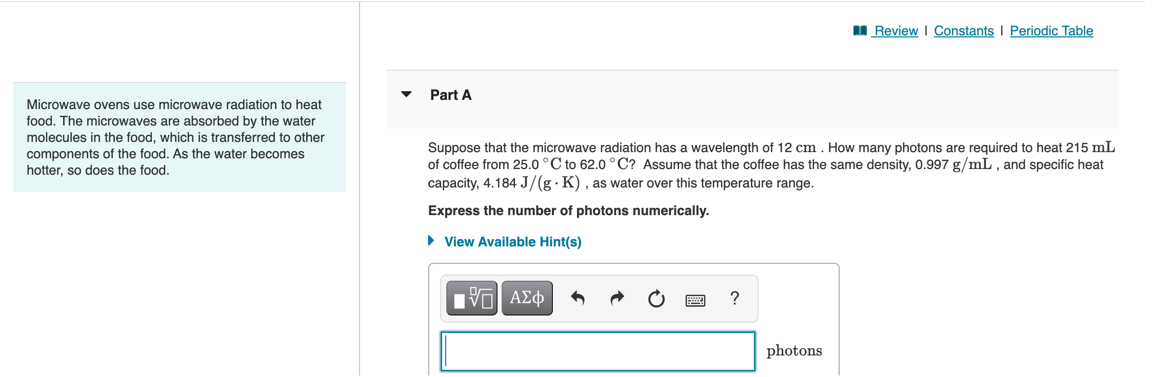 Solved Microwave ovens use microwave radiation to heat food. | Chegg.com