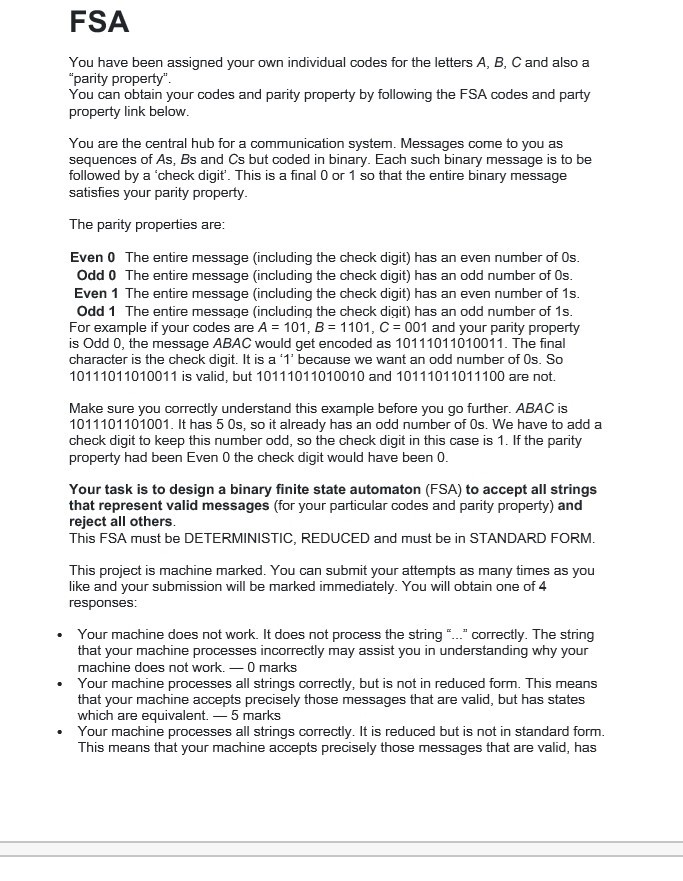 FSA You have been assigned your own individual codes | Chegg.com