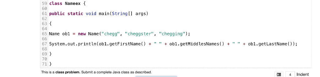 Solved 826 Encapsulate The Name Class Modify The Existing