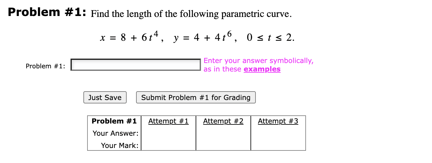 Solved Problem \# 1: Find the length of the following | Chegg.com