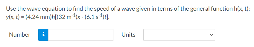 Solved Use the wave equation to find the speed of a wave | Chegg.com