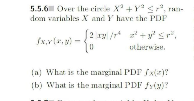Solved 5.5.6 Over the circle X2 Y2