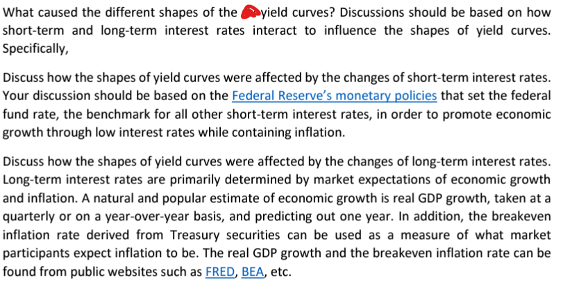 Solved Group A Yield Curves 6 What caused the different | Chegg.com