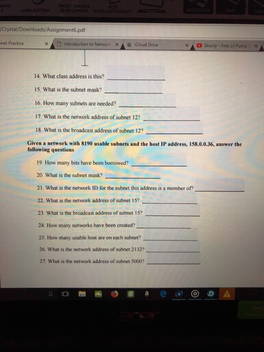 Solved ystal/Downloads/Assignment6.pdf h Introduction to | Chegg.com
