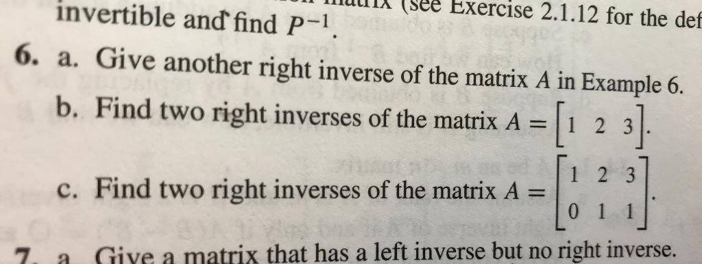 Solved Please find the right inverse using Gaussian | Chegg.com