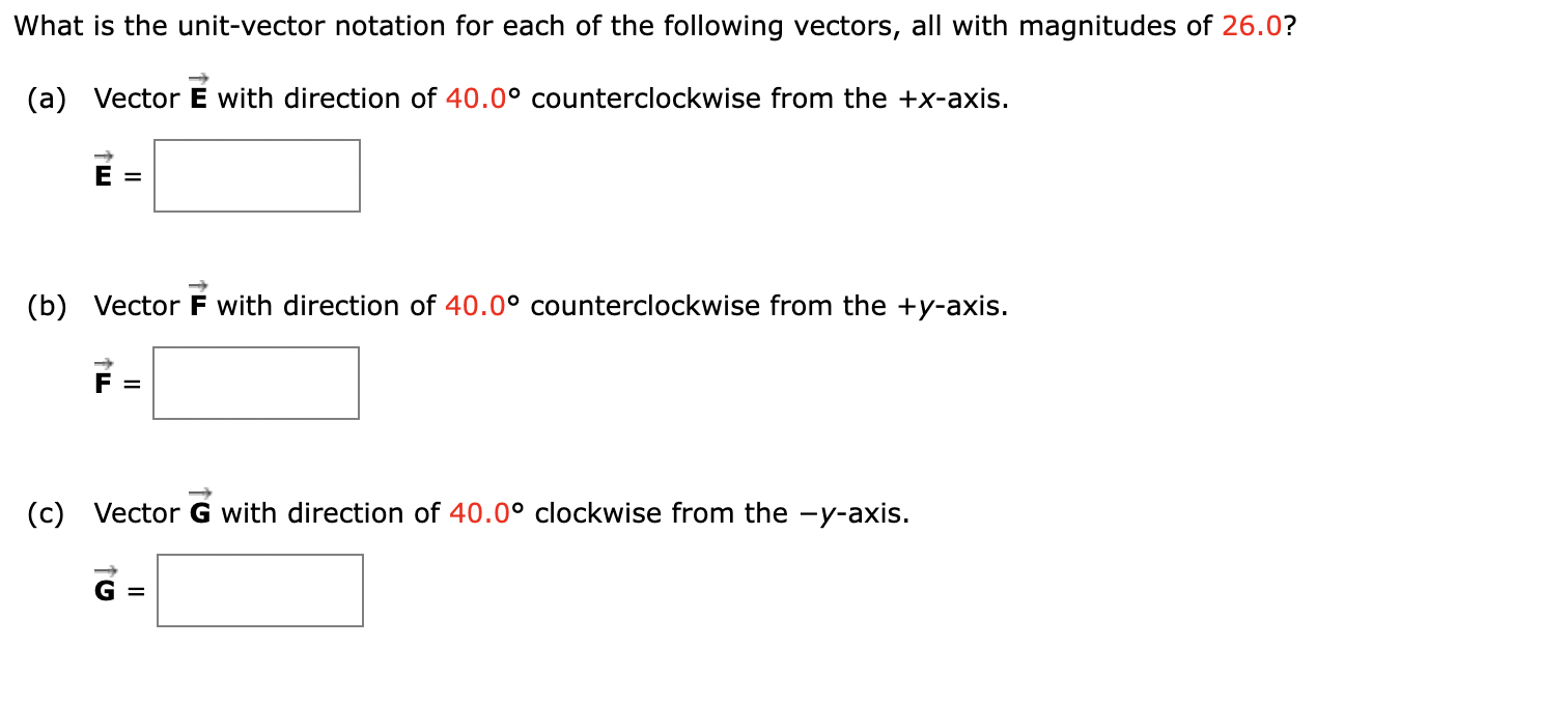 Solved What Is The Unit Vector Notation For Each Of The 6939