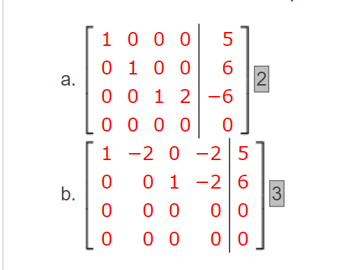 Solved For each of the SELs whose augmented matrices reduce | Chegg.com
