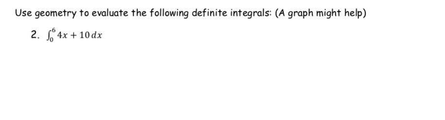 Solved Use geometry to evaluate the following definite | Chegg.com