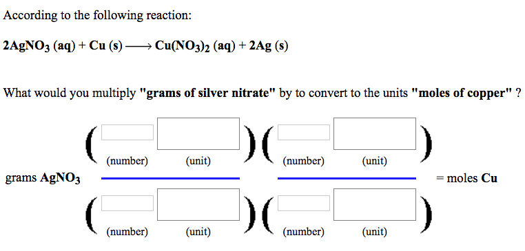Solved According to the following reaction: 2AgNO3 (aq) + Cu | Chegg.com
