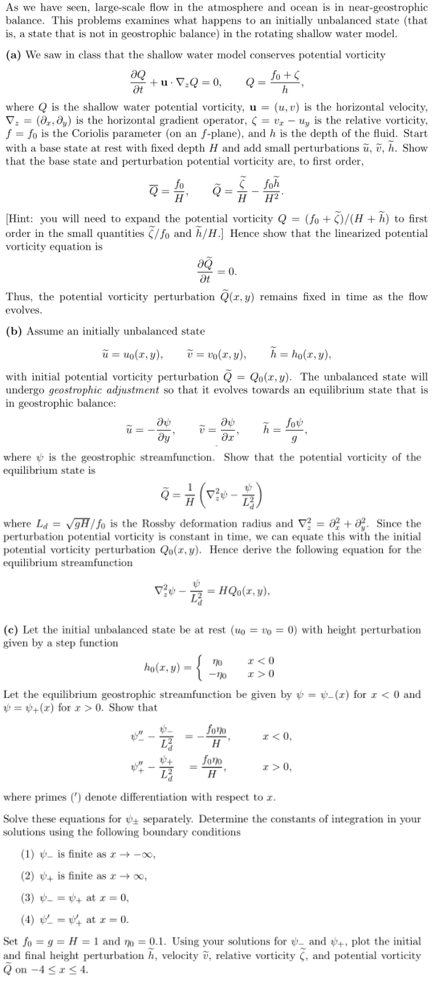 Solved As we have seen, large-scale flow in the atmosphere | Chegg.com