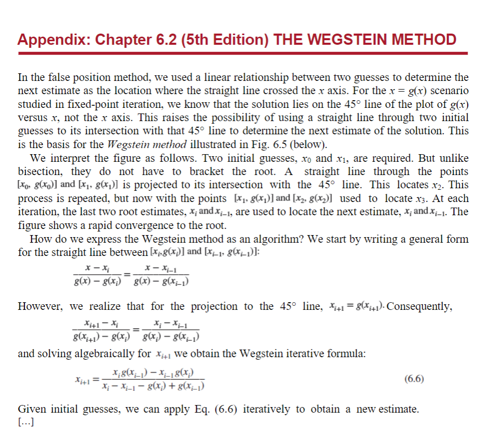 Solved The Newly Predicted Root For False Position And 