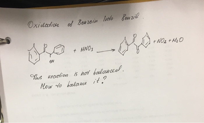 Solved Oxidation of Benzoin into Benzile. This is not | Chegg.com