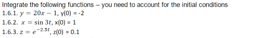 Solved Integrate the following functions - ﻿you need to | Chegg.com