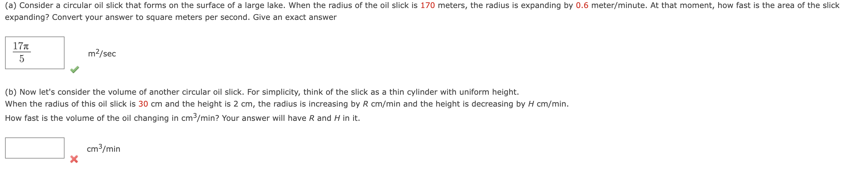 Solved expanding? Convert your answer to square meters per | Chegg.com