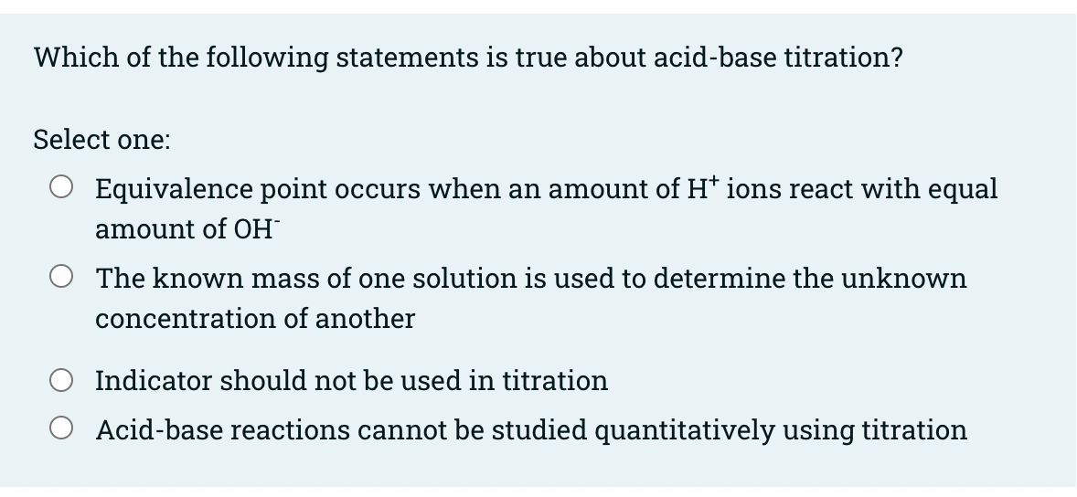 Solved Which of the following statements is true about | Chegg.com