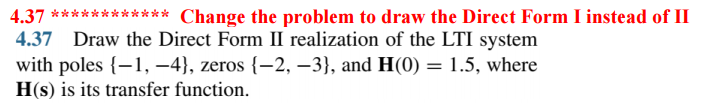 Solved 4.37 ************ Change the problem to draw the | Chegg.com