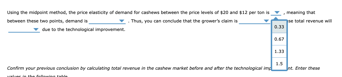 Solved Using the midpoint method, the price elasticity of | Chegg.com