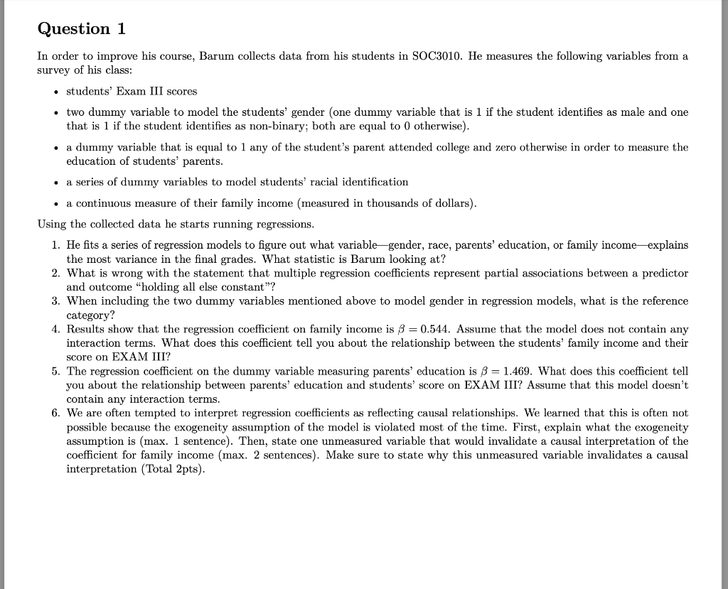 Solved Its general explanation question, no dataset needed, | Chegg.com