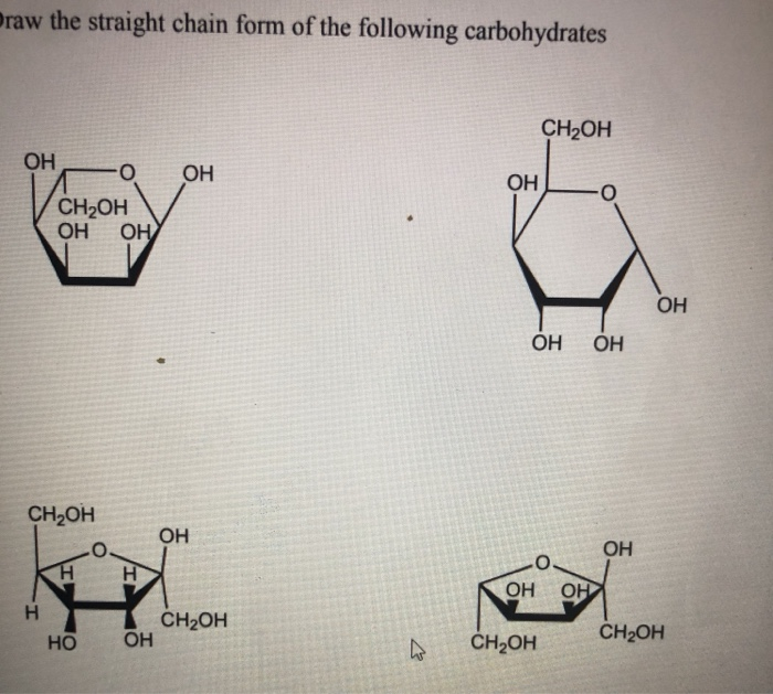 Solved raw the straight chain form of the following | Chegg.com