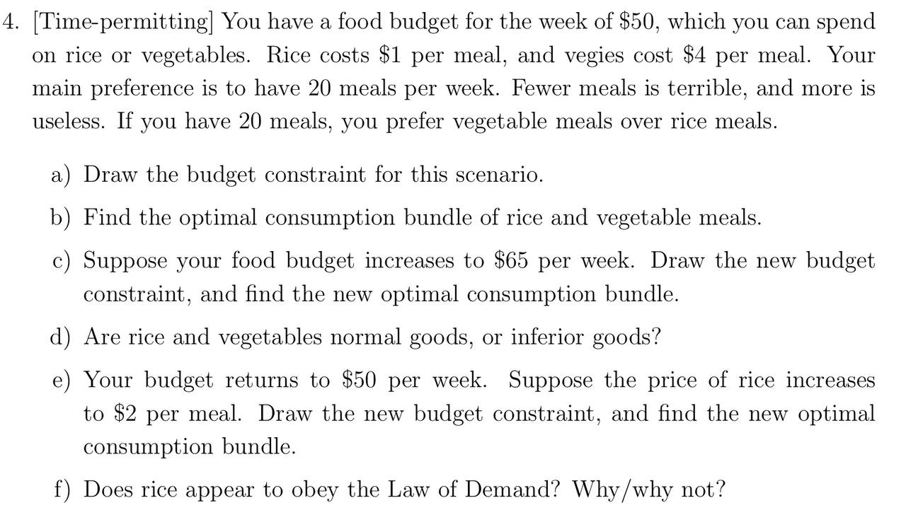 Solved How to find the optimal consumption bundle | Chegg.com