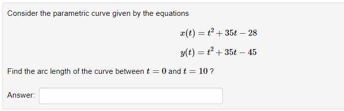 Solved Consider the parametric curve given by the equations | Chegg.com