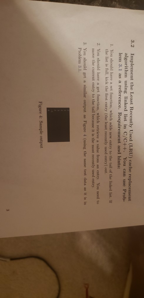 Solved 3.2 Implement the Least Recently Used (LRU) cache | Chegg.com