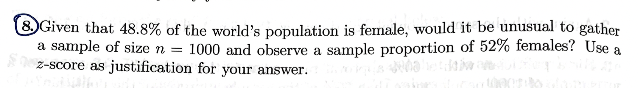 Solved Compute the z-score of the given sample proportion. | Chegg.com