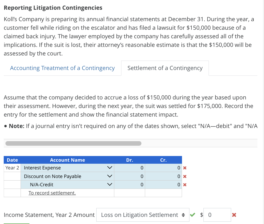 Solved Reporting Litigation Contingencies Koll’s Company is | Chegg.com