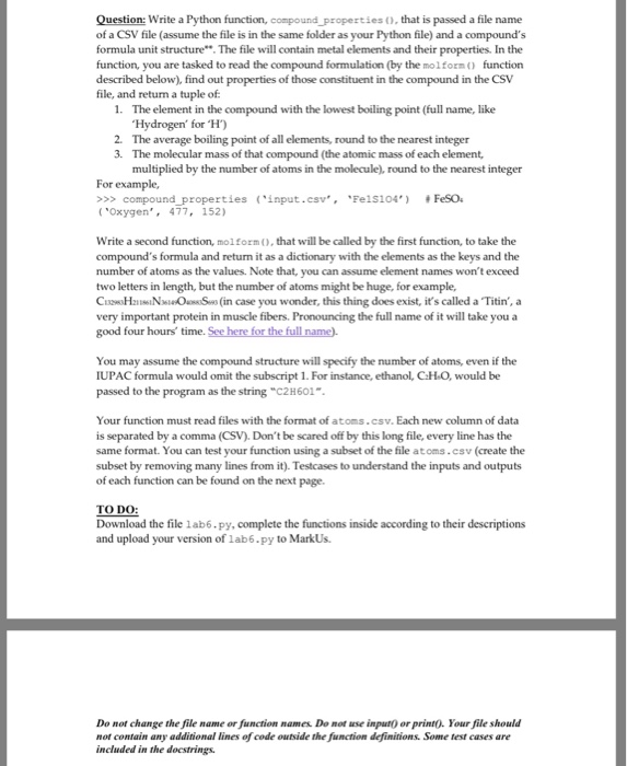 Solved Question: Write a Python function, compound | Chegg.com