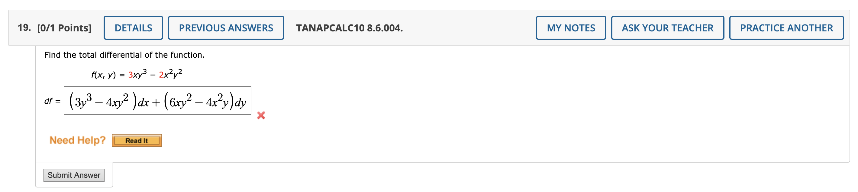 Solved 1 Points Tanapcalc10 86004 Find The Total 0931