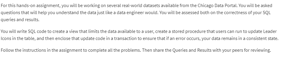 Solved or this hands-on assignment, you will be working on | Chegg.com