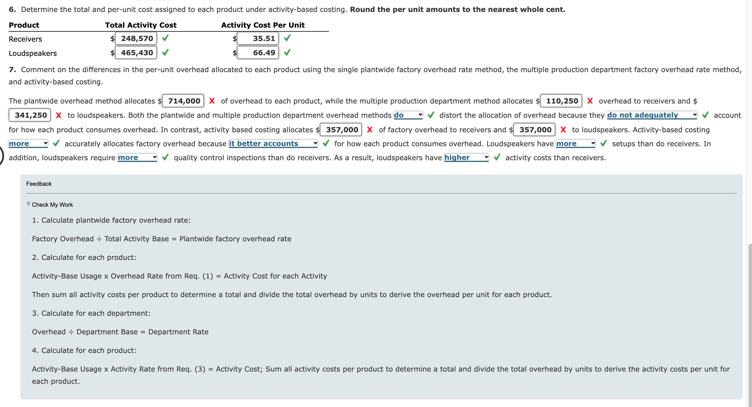 1. Determine a plantwide overhead rate based upon | Chegg.com