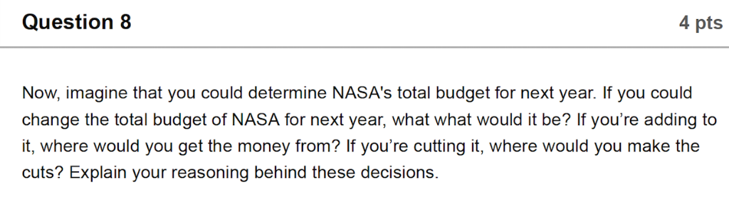 Solved 1-what was the total cost of NASA's Apollo program in | Chegg.com