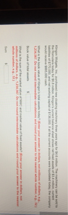 Solved Klingon Widgets, Inc., purchased new cloaking | Chegg.com