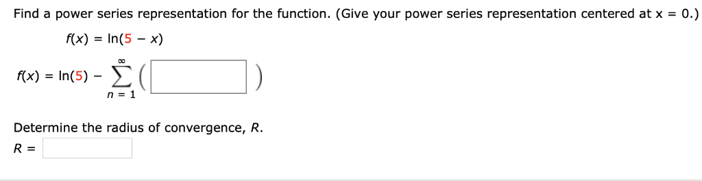 Solved Find a power series representation for the function. | Chegg.com