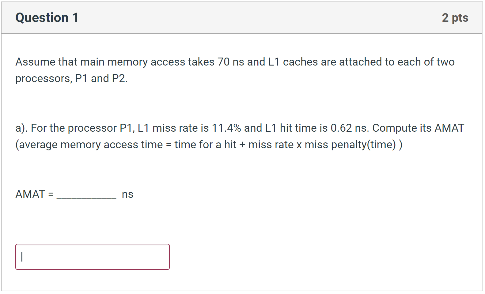 Solved Question 3 3 pts Processor Control Memory Memory | Chegg.com