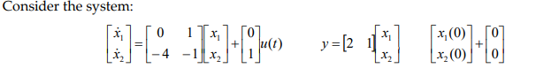 Solved Determine the system’s output y(t), given that the | Chegg.com