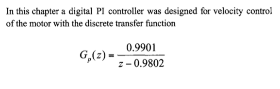 Solved In this chapter a digital PI controller was designed | Chegg.com