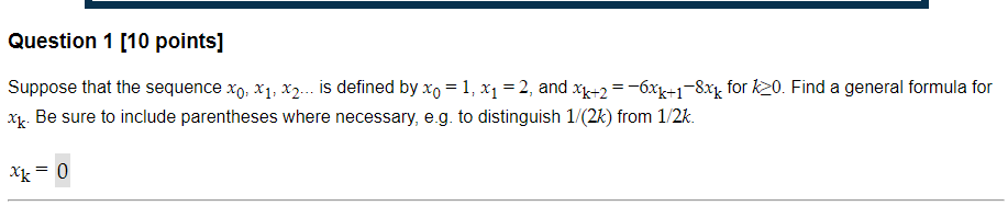 Solved Suppose that the sequence x0,x1,x2… is defined by | Chegg.com