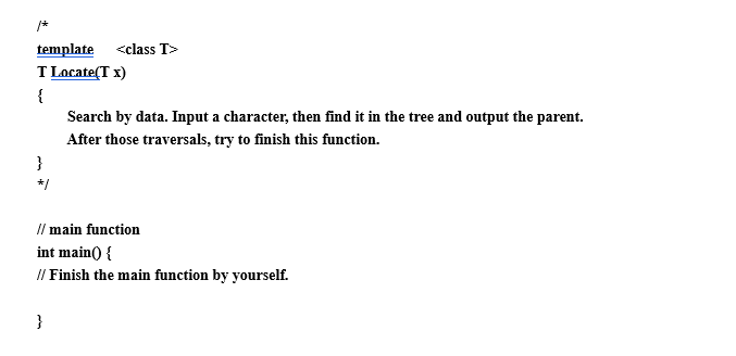 Solved Write a C++ program to showcase binary tree traversal | Chegg.com