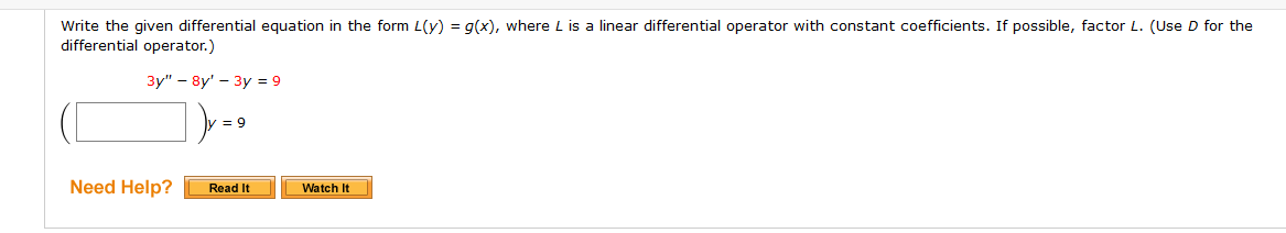 Solved Write the given differential equation in the form | Chegg.com