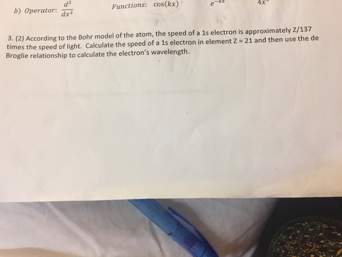 Solved According to the Bohr model of the atom, the speed of | Chegg.com