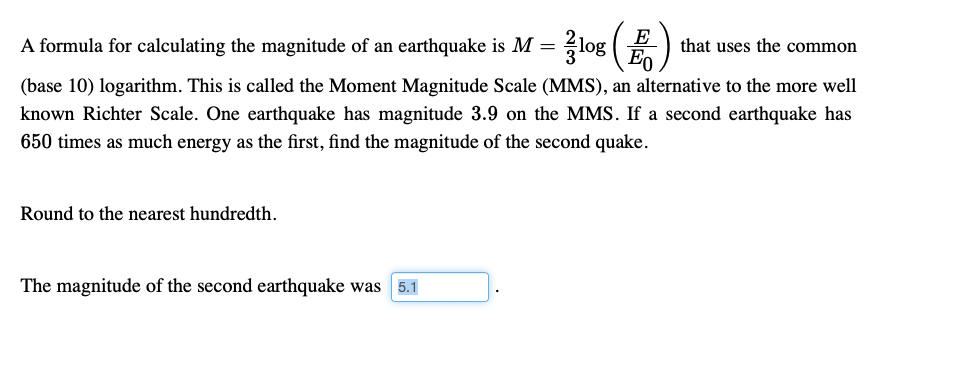 Solved A formula for calculating the magnitude of an | Chegg.com