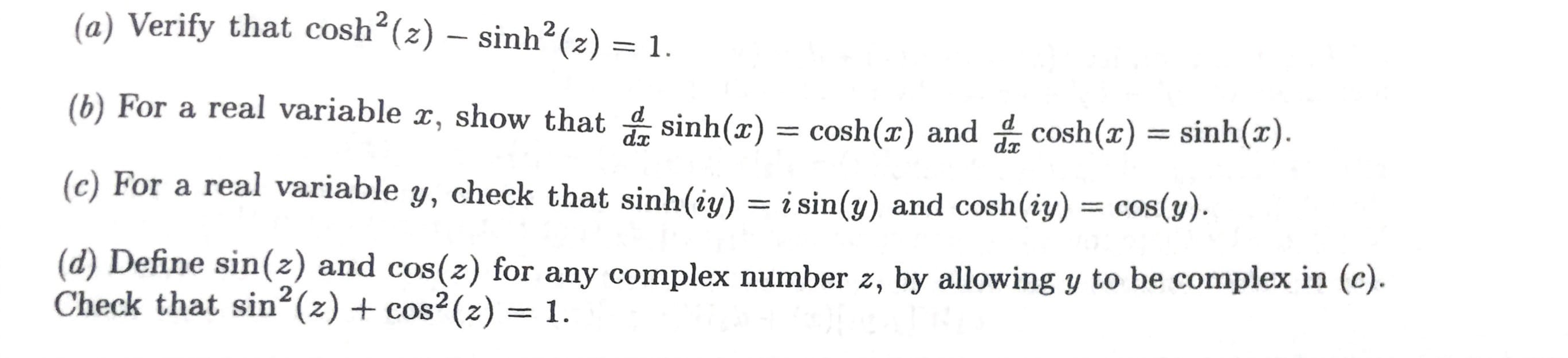 Solved 18. For any complex number z, we define the | Chegg.com