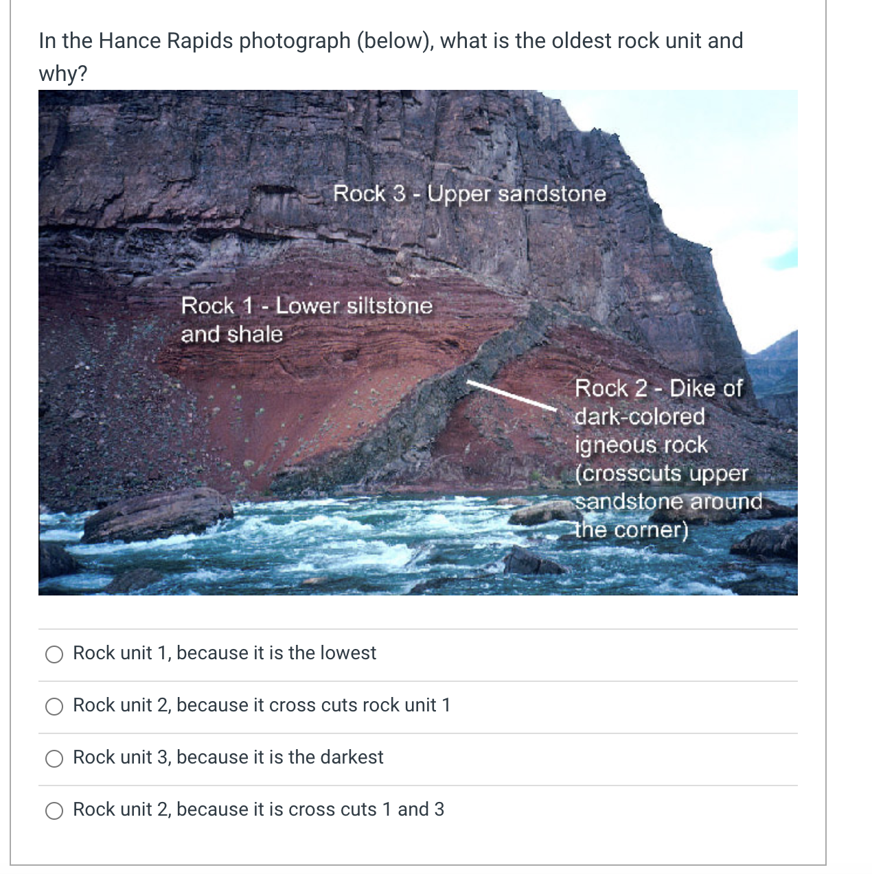 Solved In the Hance Rapids photograph (below), ﻿what is the | Chegg.com