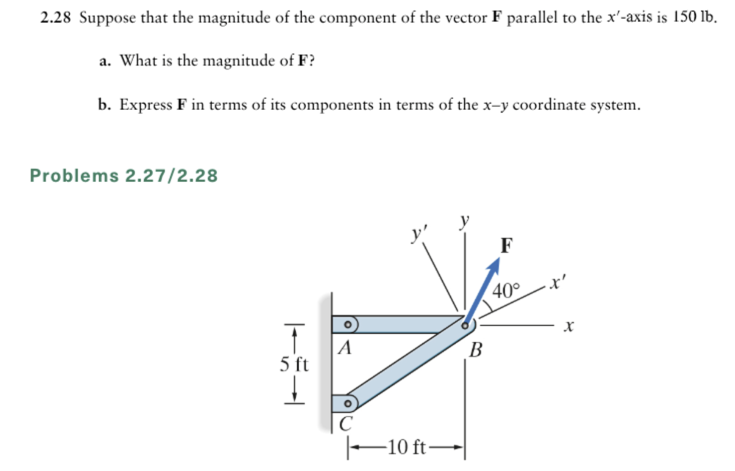 Solved 2.28 ﻿Suppose that the magnitude of the component of | Chegg.com