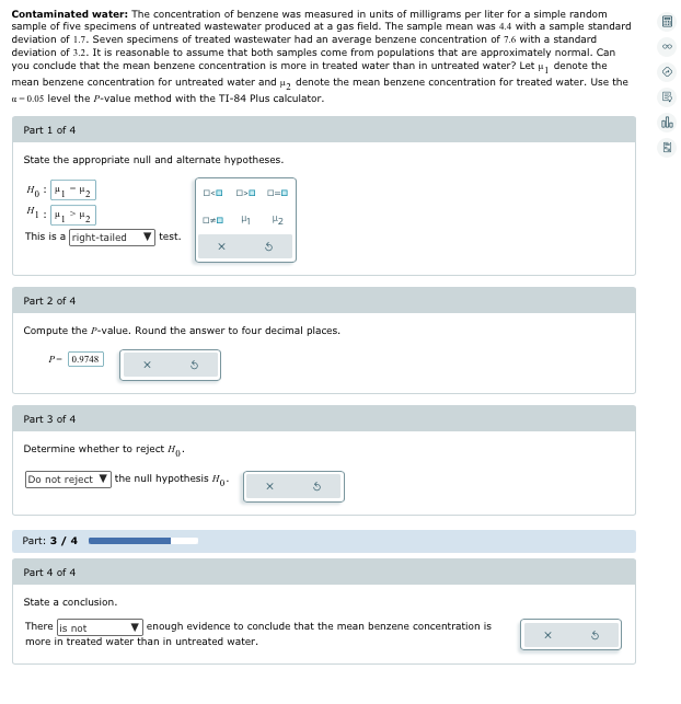 Solved Contaminated water: The concentration of benzene was | Chegg.com